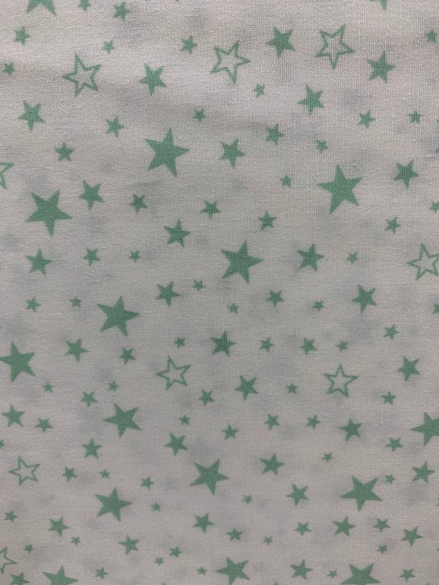 Soft mint green stars (sold in 25cm units)