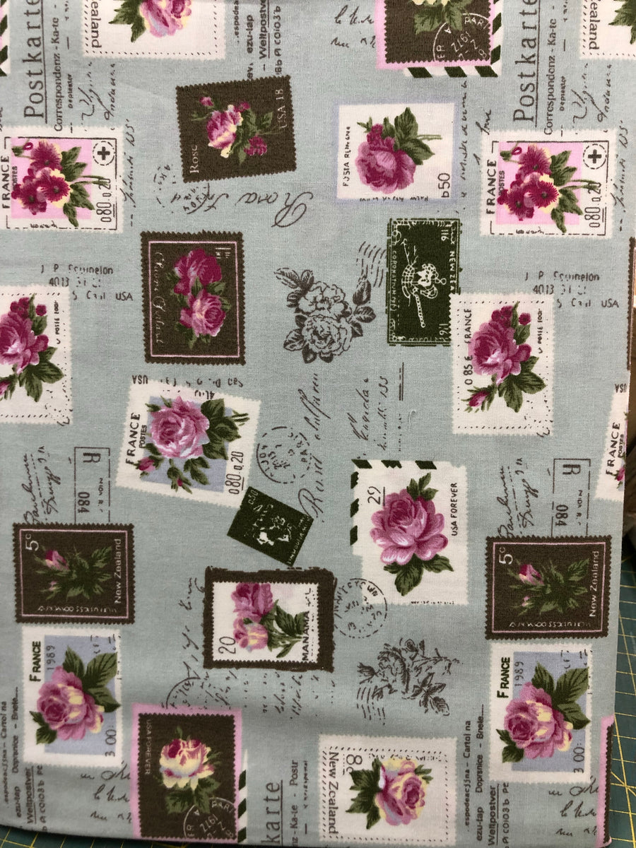 Roses - Vintages rose post stamps (sold in 25cm untis)